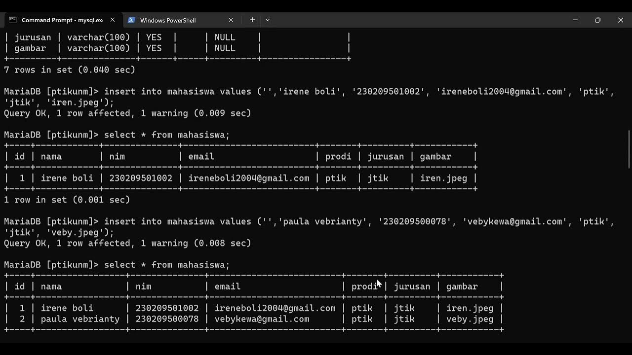 Cara Menggunakan Mysql Youtube