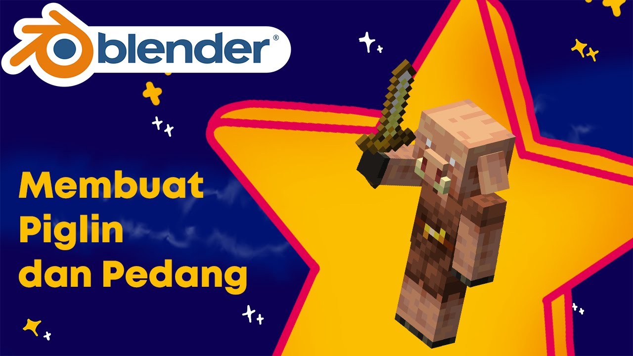 How to make 3D model Piglin (Minecraft Mob) and his sword - Blender 2.9 ...