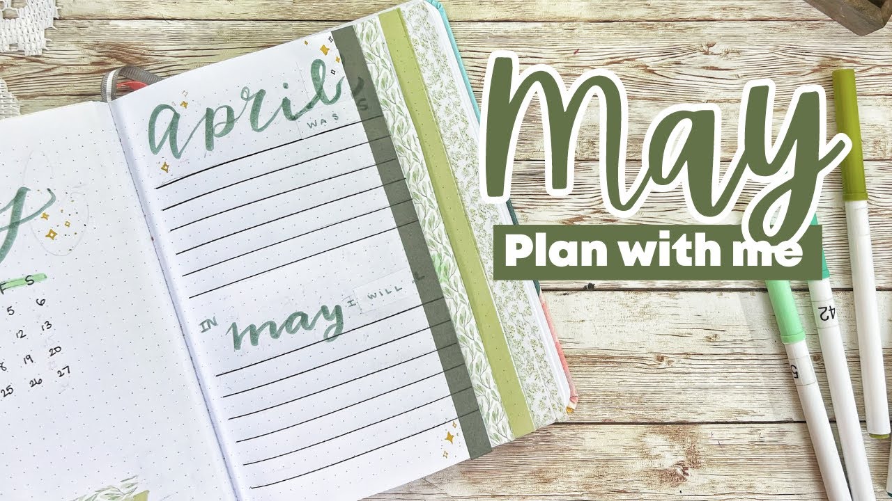 PLAN WITH ME | May 2023 Bullet Journal Setup for Fitness Journey - YouTube