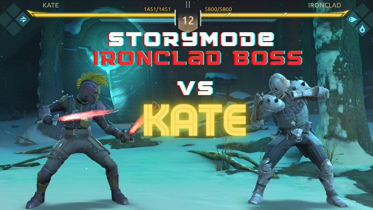kate story mode | kate vs ironclad | shadow fight 4 | shadow fight ...