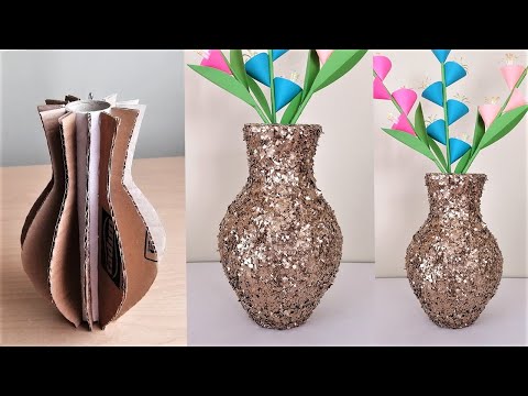 Deokoratif Vazo Nasıl Yapılır / Flower Vase - Home Decoration Ideas Handmade