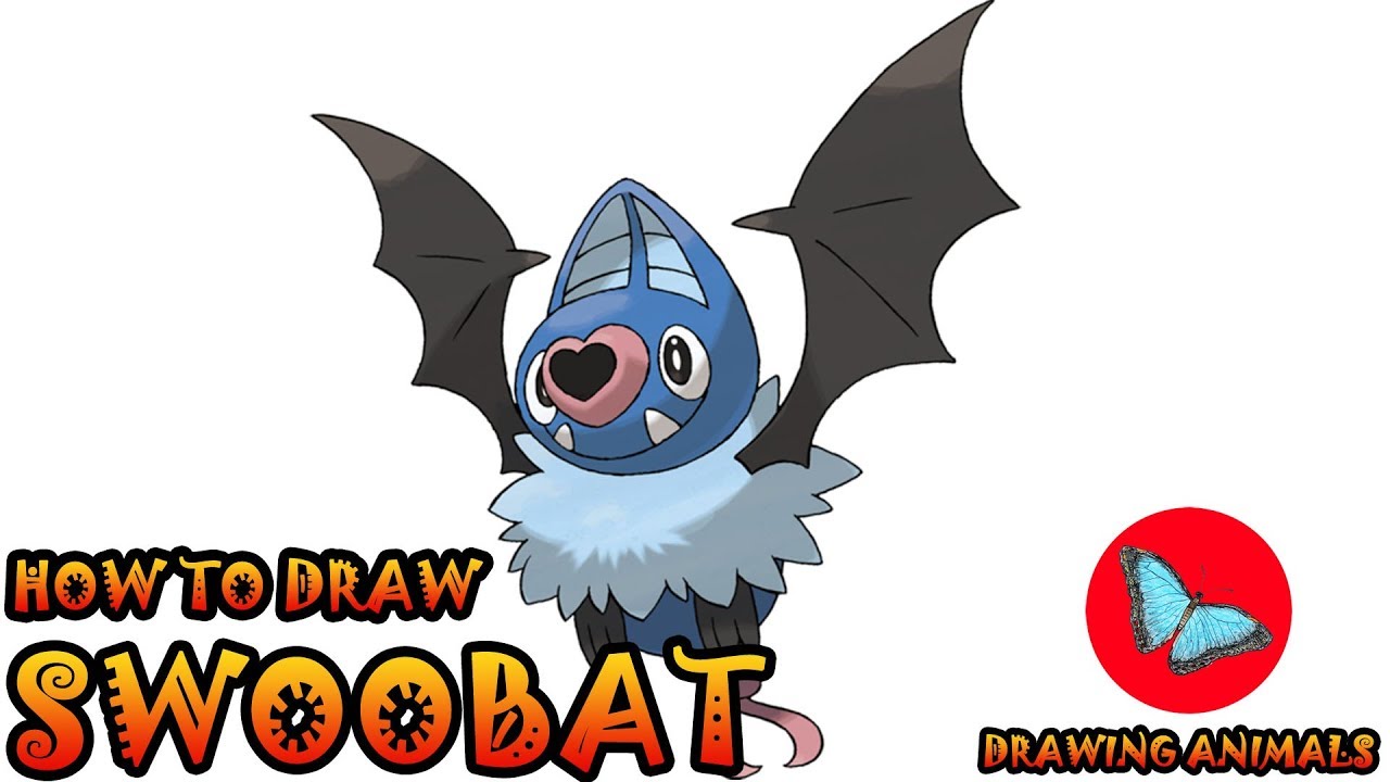 How To Draw Swoobat Pokemon | Drawing Animals - YouTube