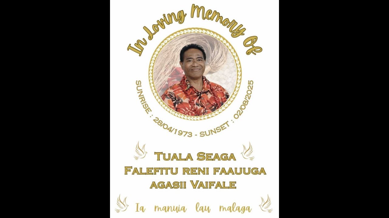 Funeral - In Loving Memory of Tuala Seaga Falefitu Agasii Revereni ...