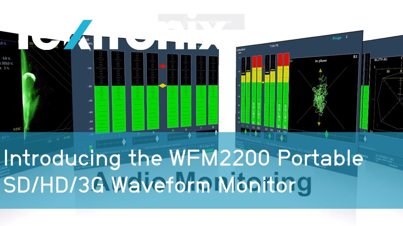 Introducing the WFM2200 Portable SD/HD/3G Waveform Monitor - YouTube
