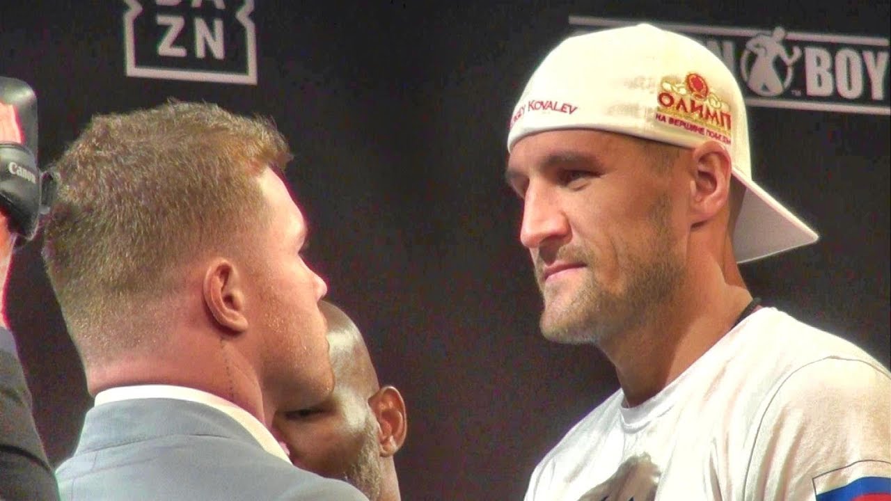 Canelo vs. Kovalev FACE OFF from the final press conference - YouTube