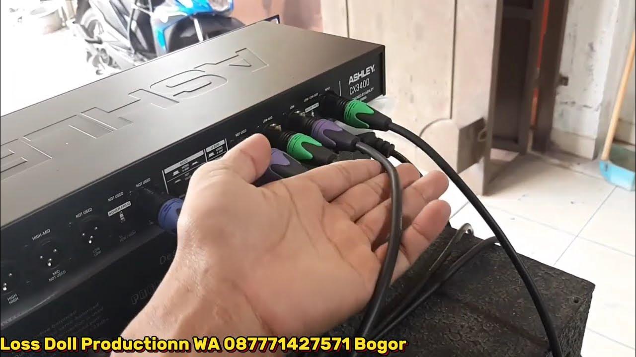 cara pasang mixer equalizer crossover ke power agar pass - YouTube