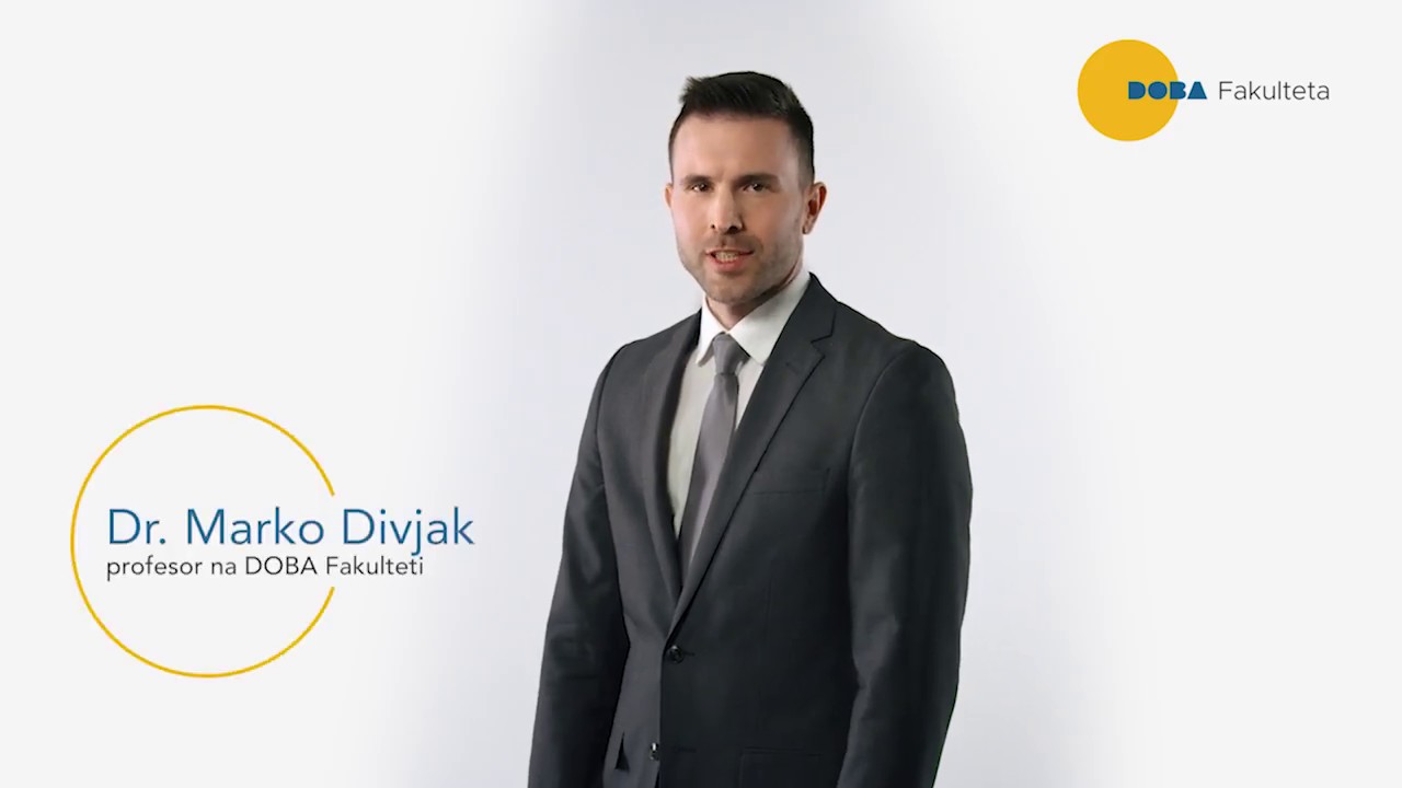 Marko Divjak, profesor na DOBA Fakulteti - YouTube