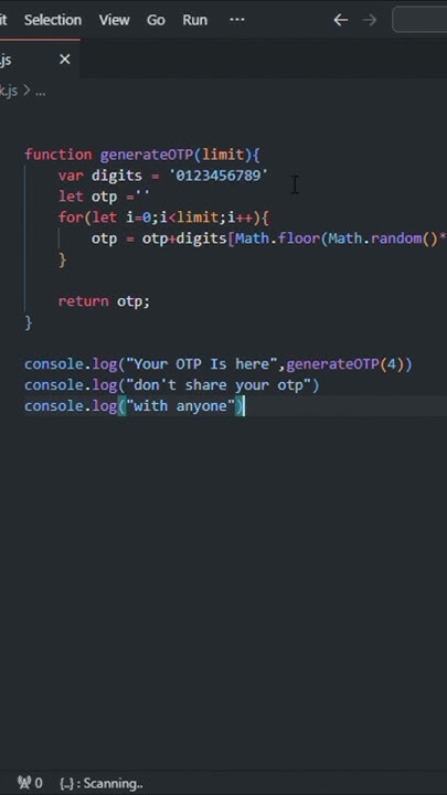 How To Generate Secure Otps In Javascript Easy Tutorial Javascript Js Coding Chetanck 0450