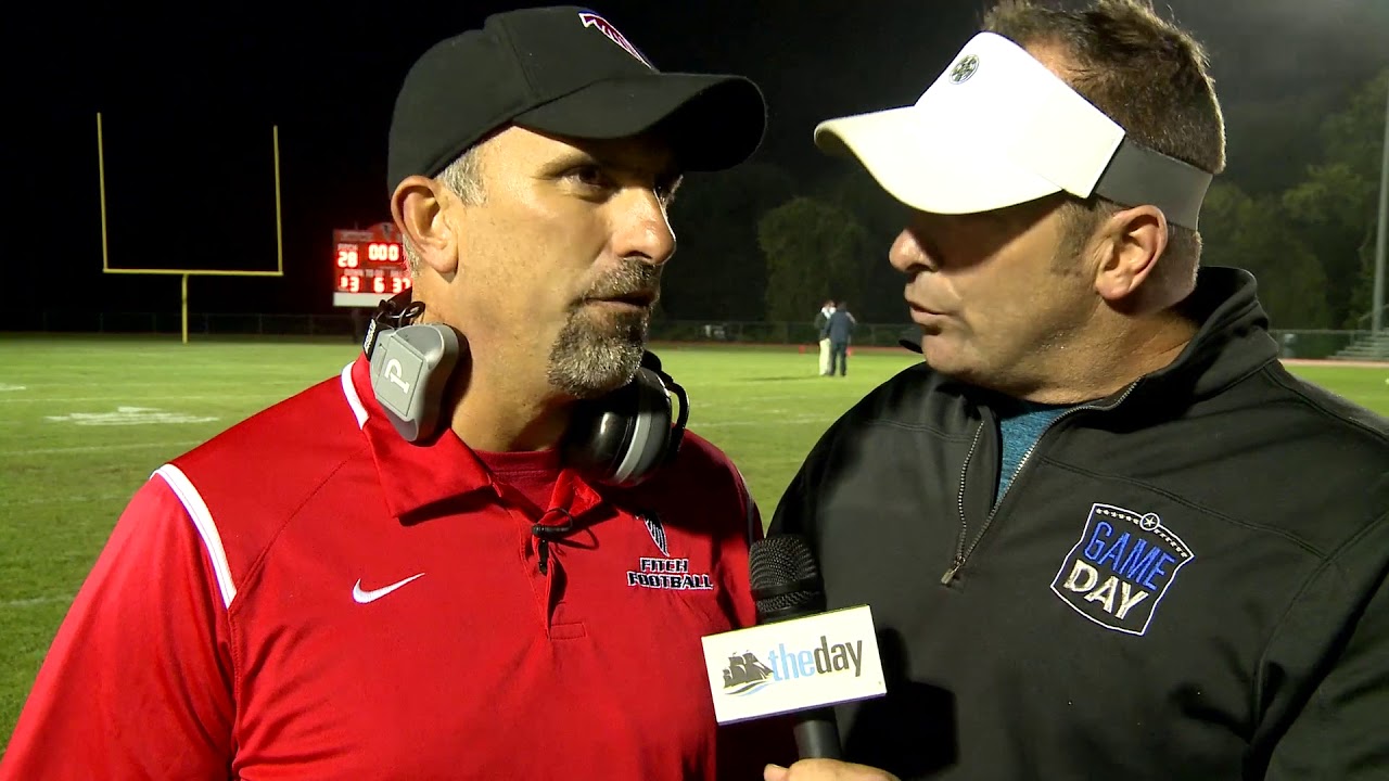 Mike Ellis postgame Fitch 28, Montville 6 - YouTube