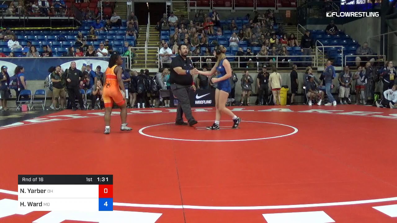 127 Lbs Rnd Of 16 Nevaeh Yarber Ohio Vs Haley Ward Missouri - YouTube
