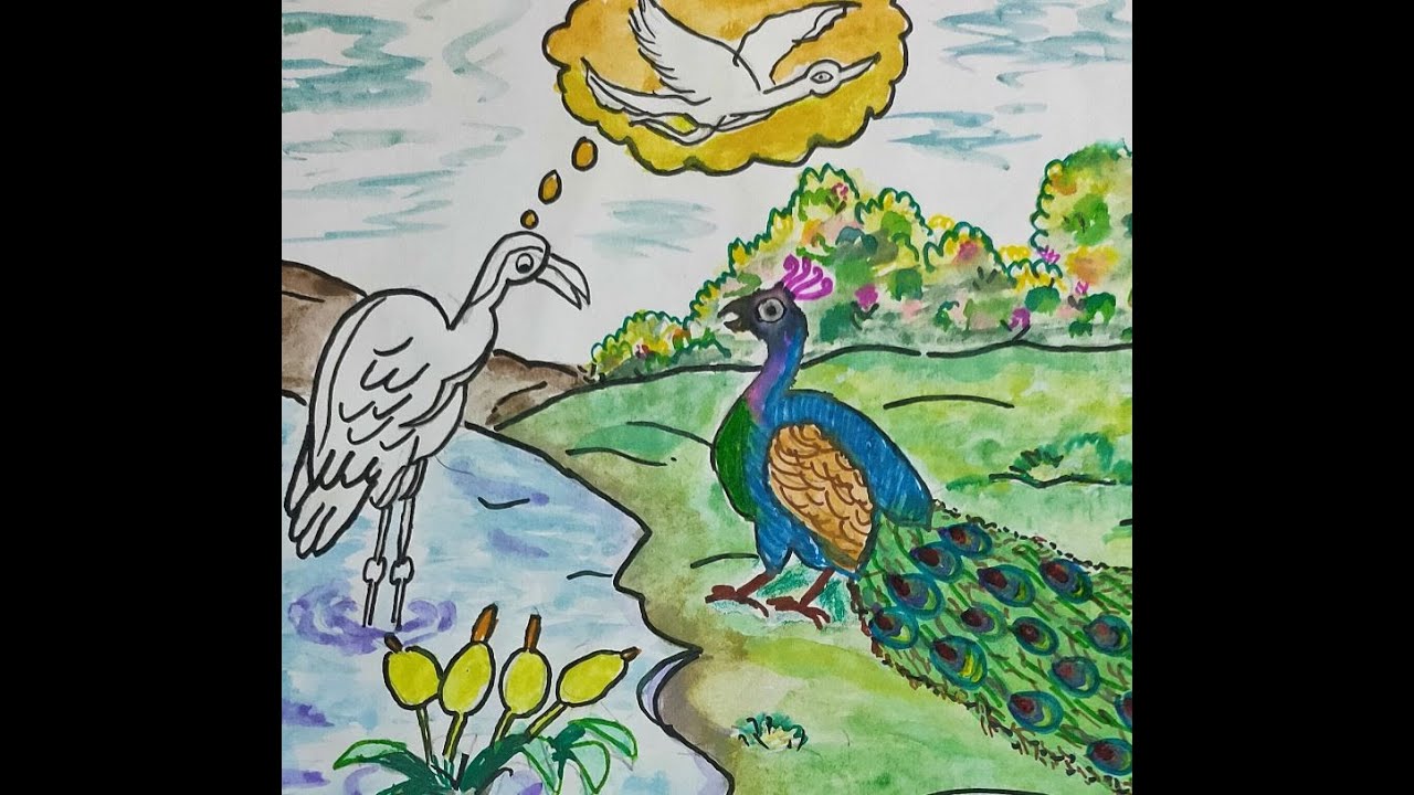The Crane and the Peacock #Story Telling# - YouTube