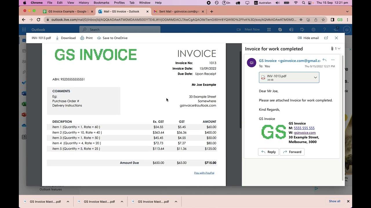 GS Invoice Quick Intro - YouTube