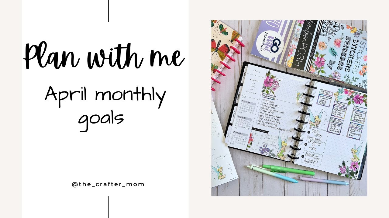 Plan with me - April Monthly goals - YouTube