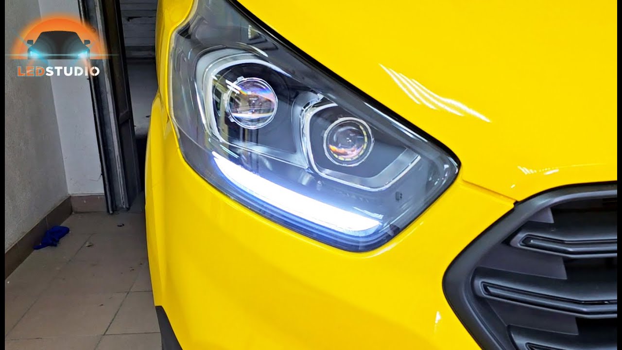 Ford Transit QBiled тюнинг фары. Матричные лазеры от ledstudio. - YouTube
