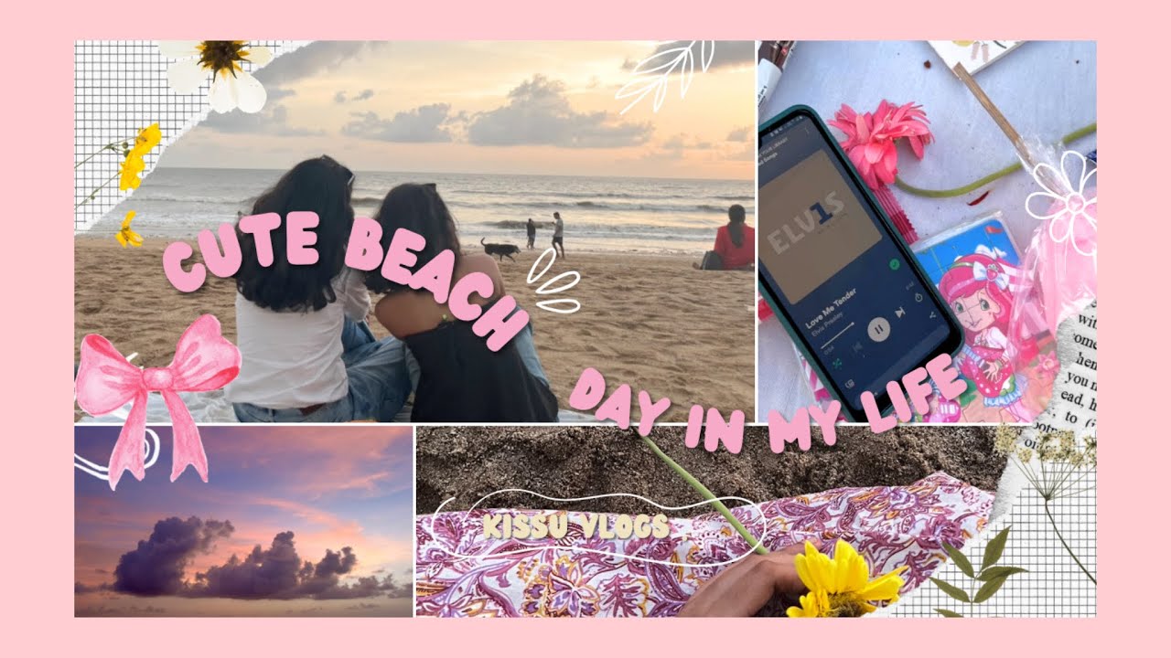 Cute beach day💛 - YouTube