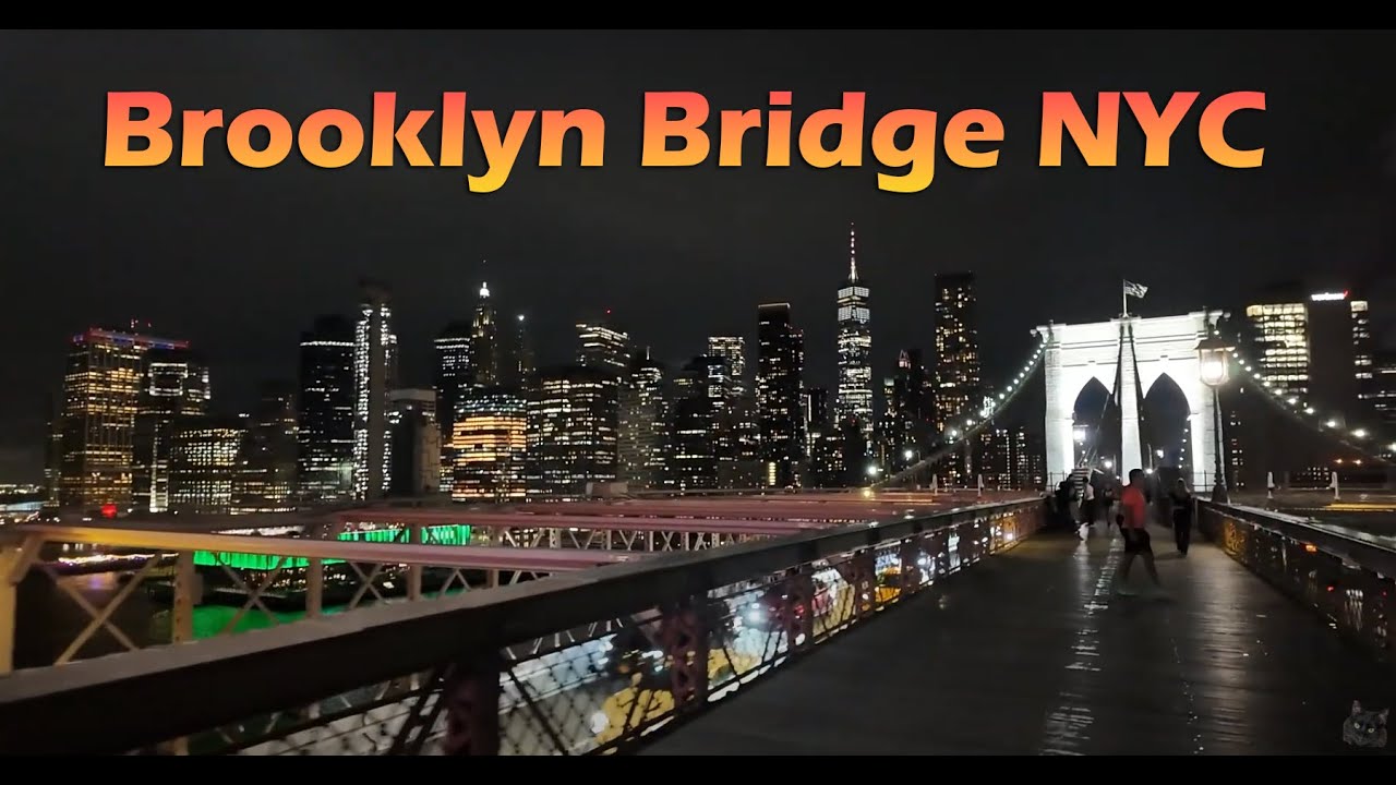 Brooklyn Bridge New York City Friday Night Walk July 2024 NYC - YouTube