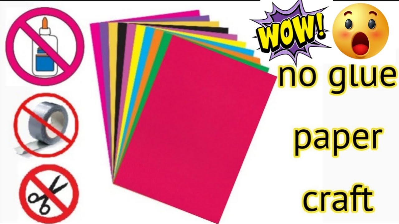 how to make paper craft without glue ll Craft ideas with paper - YouTube