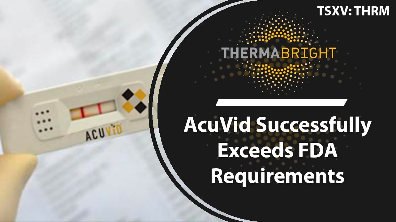 Therma Bright; AcuVid Successfully Exceeds FDA Requirements, $6 Million ...