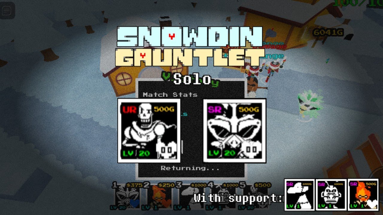 Solo Snowdin Gauntlet with Papyrus and Chilldrake | Roblox Undertale ...