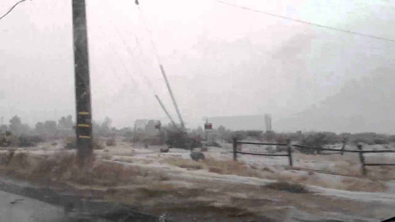 Snow in Phelan - YouTube