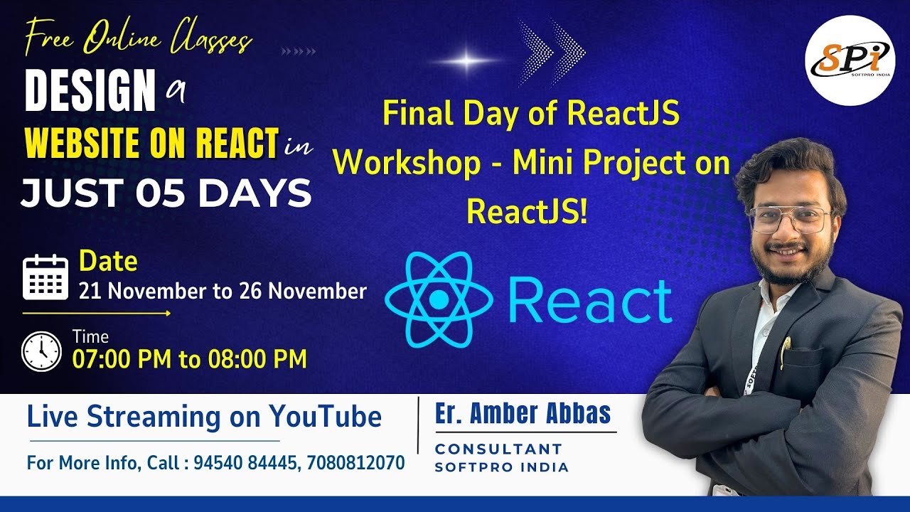 Final Day Of Reactjs Workshop Mini Project On Reactjs Softpro 8721