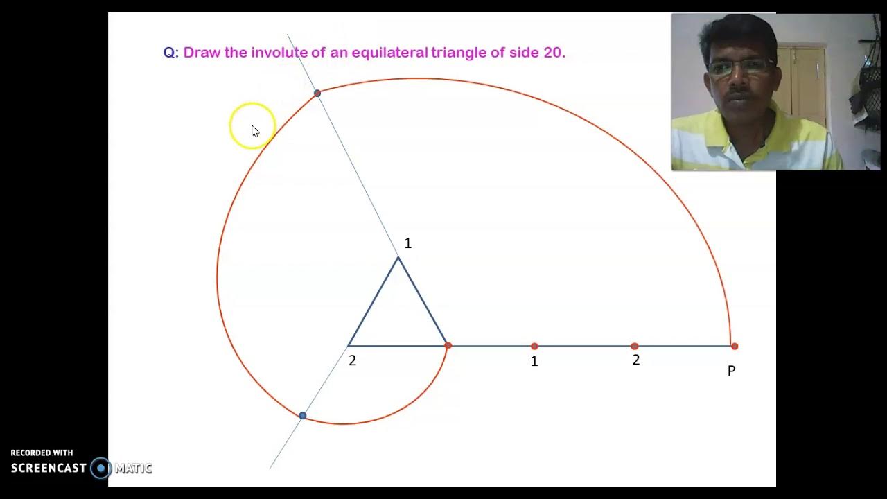 INVOLUTE FOR A EQUILATERAL TRIANGLE - YouTube