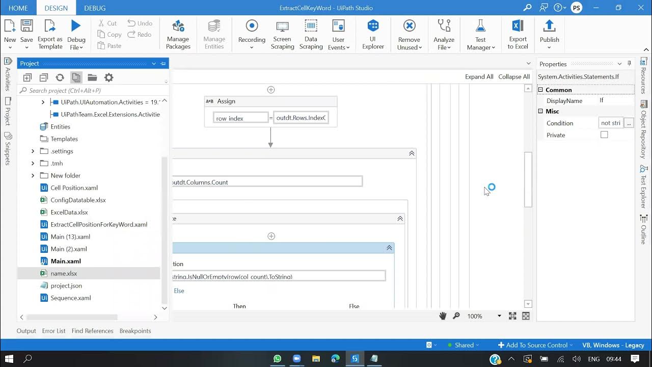 UiPath: Extract Cell Positions from excel sheet - YouTube