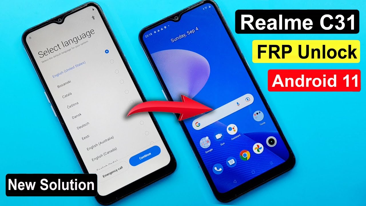 Realme C31 (RMX3501) Google Account Unlock Android 11 | Realme C31 ...
