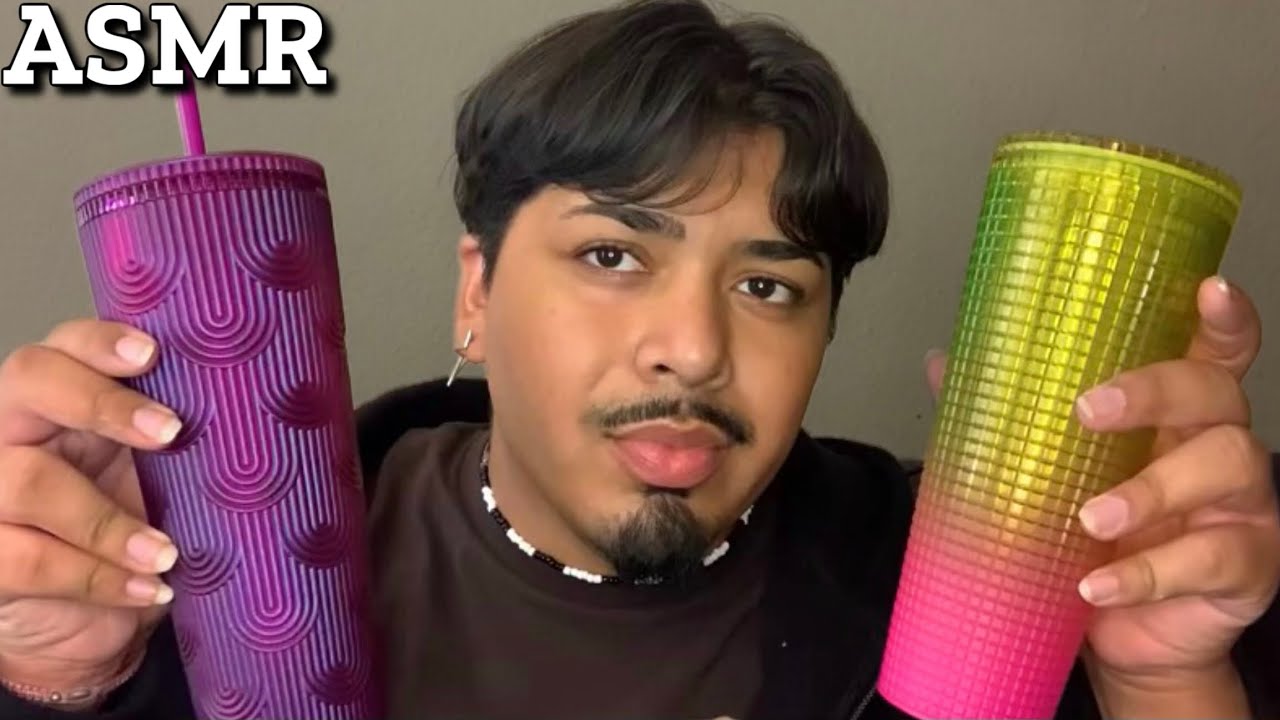 *ASMR* Tapping & Scratching on Tingly Textured Cups 🥤(Lofi) - YouTube