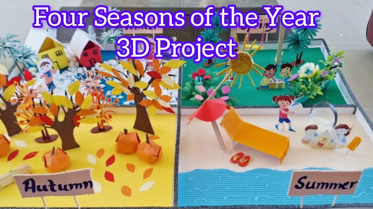 Four Seasons of The Year Project | Fun 3D Model of Four Seasons for ...