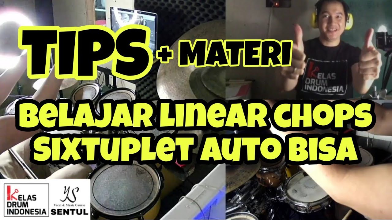 Belajar linear chops Sixtuplet dari yg mudah sampai sulit - YouTube