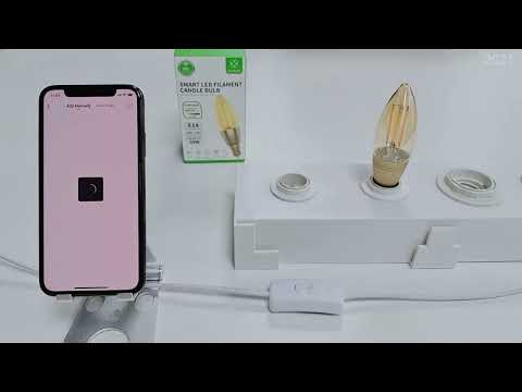 R5141 Smart E14 C37 Filament LED Bulb connection video