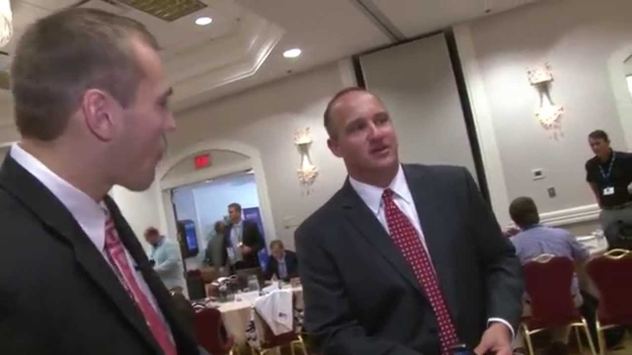 Behind the Scenes with Josh Woodrum at 2014 Big South Football Media ...