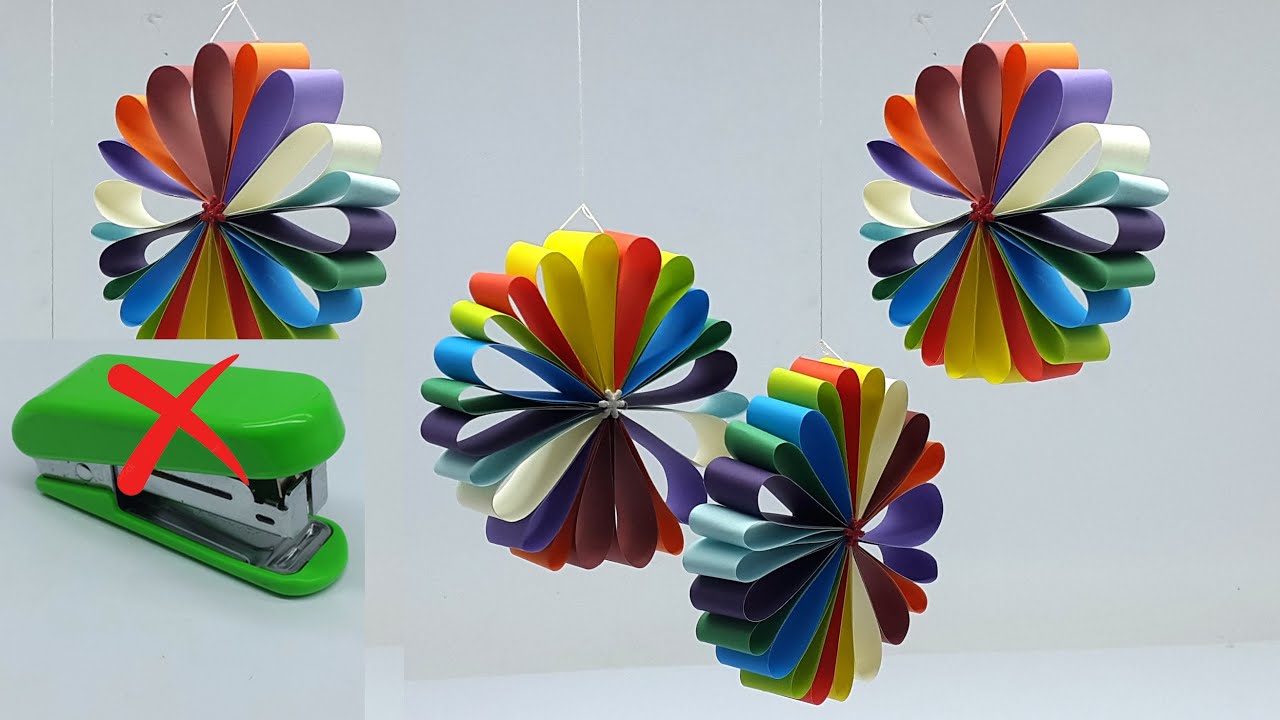 Easy Paper Wall Hanging / Quick Paper Craft For Home Decoration / Easy ...
