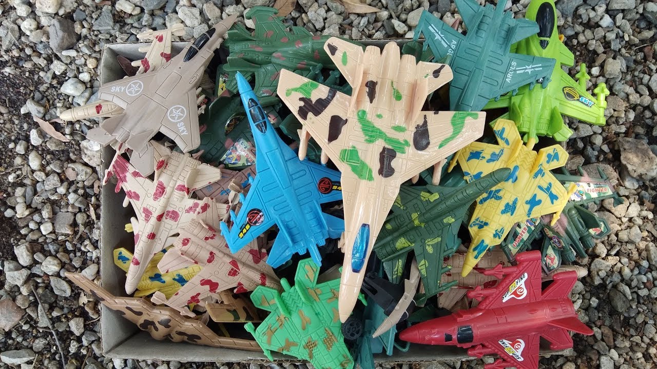 Box of toy Airplane Toys Set Military Fighter Jets for Kids Boy - YouTube