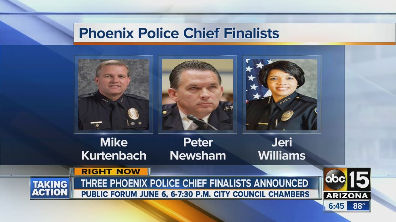 Three Phoenix Police Chief finalists announced - YouTube