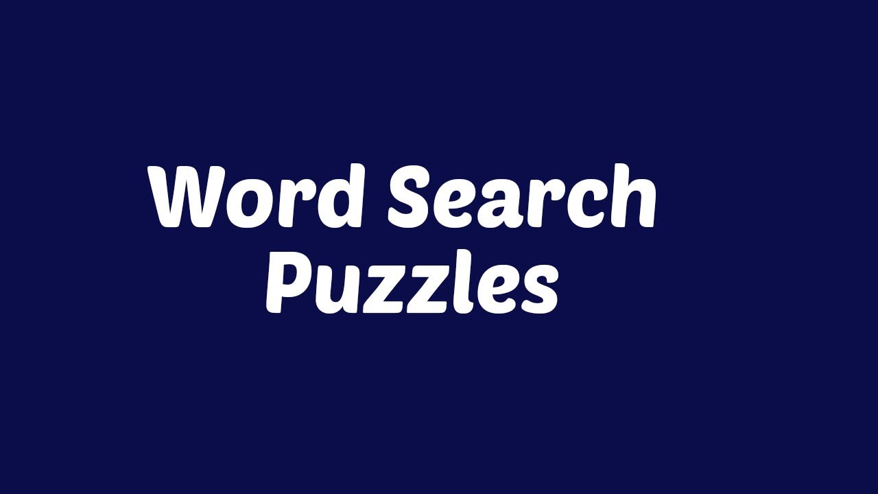 Word Search Puzzles Game - YouTube