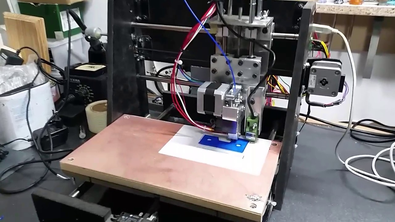 First print on my homemade 3D printer - YouTube