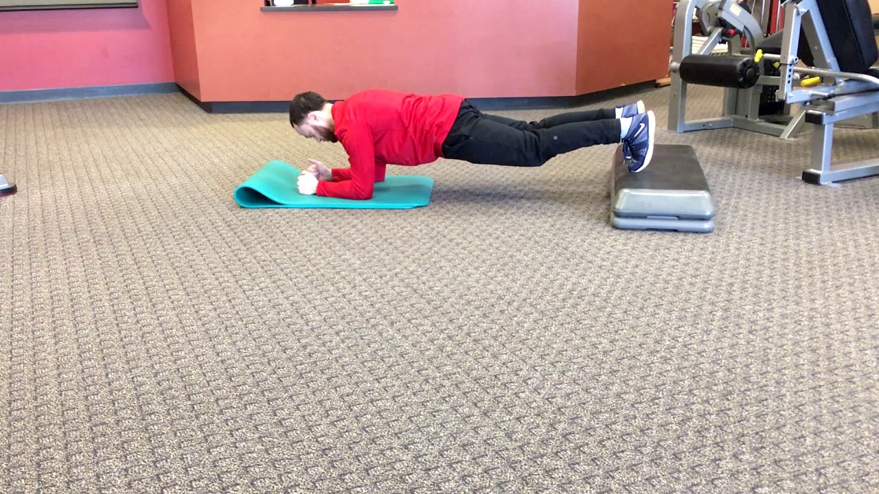 Feet Elevated Front Plank - YouTube