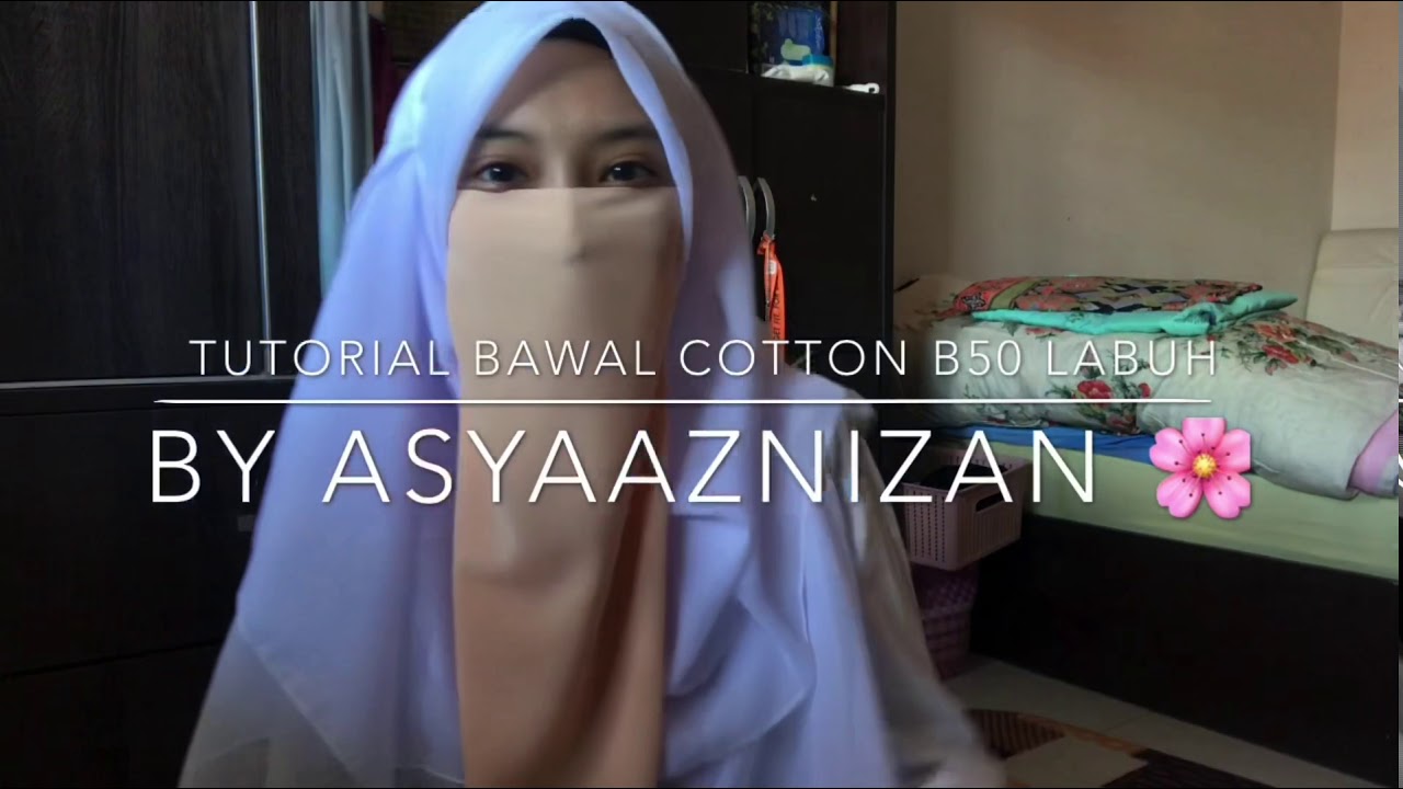 Tutorial Tudung Bawal B50 Labuh - YouTube