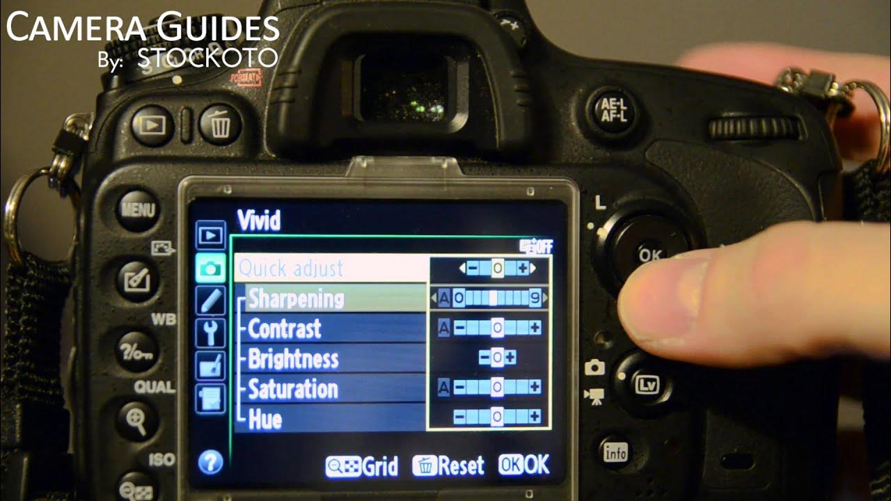 How to set Picture Control on a Nikon D600 - YouTube