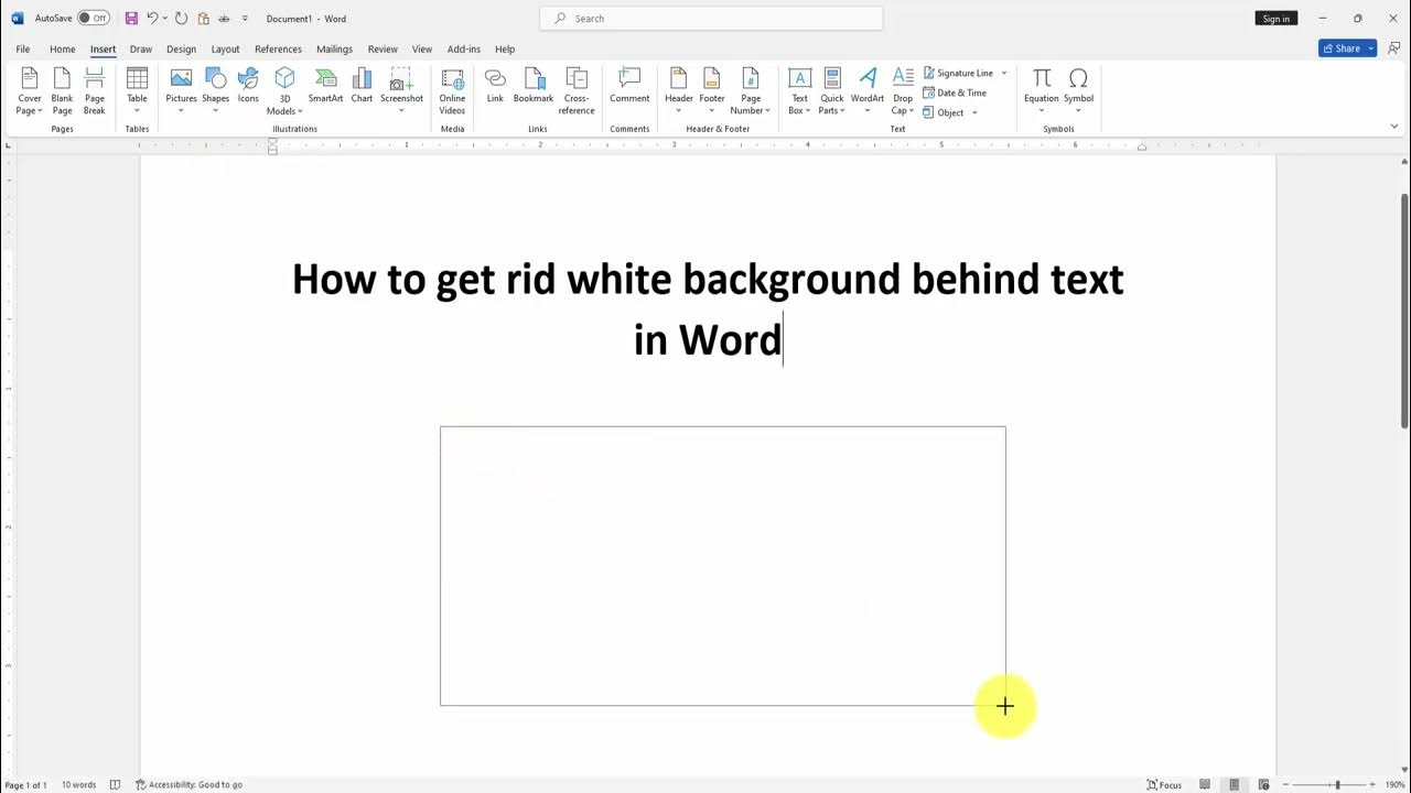 How to get rid white background behind text - YouTube