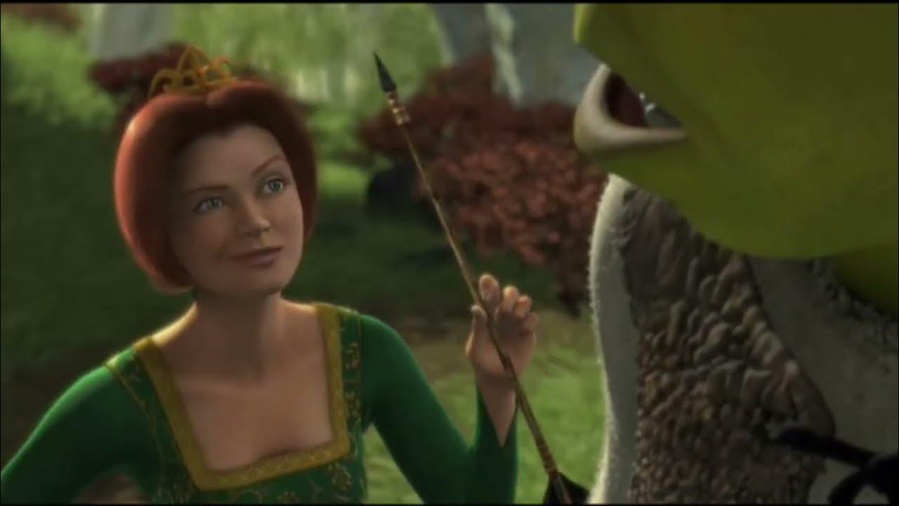 Shrek 1 - Fiona saca una flecha clavada en Shrek (Castellano) - YouTube