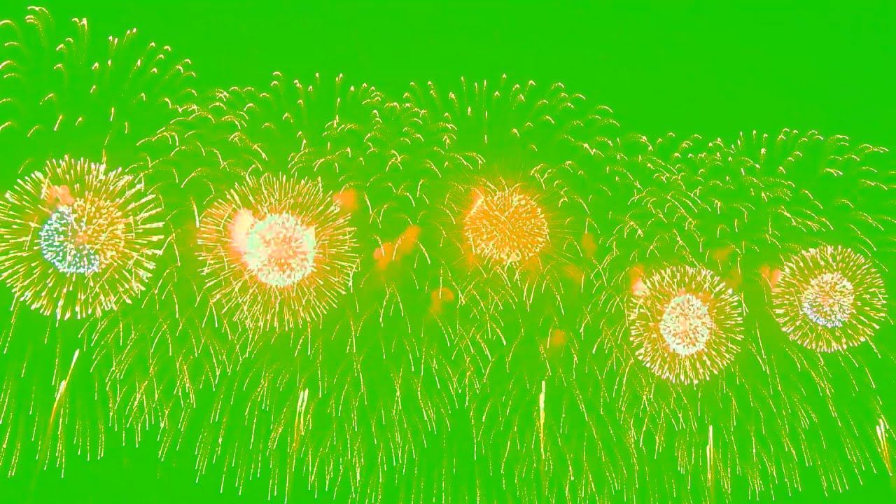 Green Screen Fireworks Animation Effect Chromakey Overlay Футаж ...