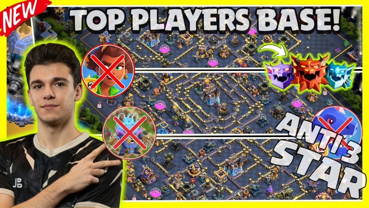 WORLD BEST TH18 ANTI 3 STARS +5500 TROFÉUS IN LEGEND LEAGUE - BASE WITH ...