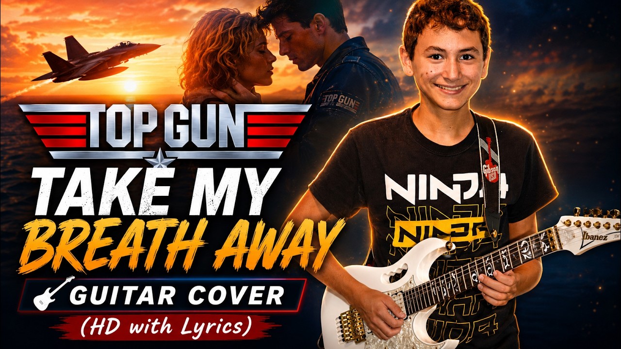 Top gun Take my breath away guitar cover (HD with Lyrics) - YouTube