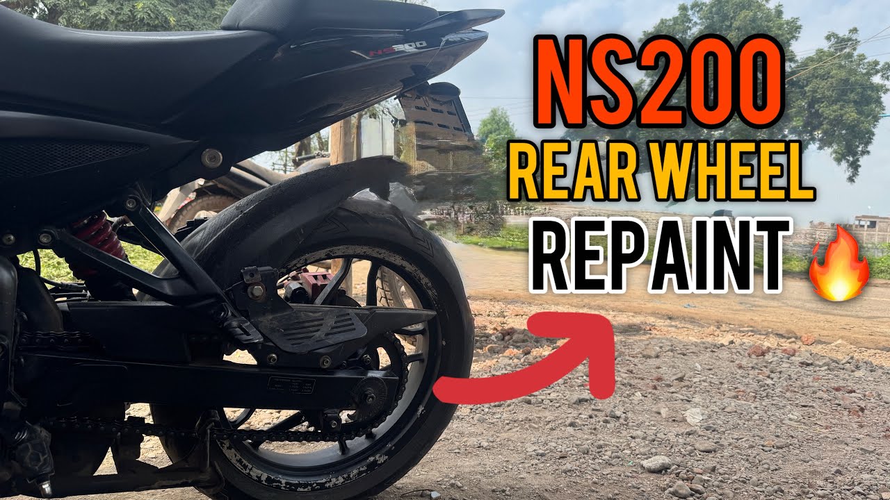 NS200 Back Wheel Repaint | Fresh New Look 🔥| Part - 1 | #ns200 #newvlog ...