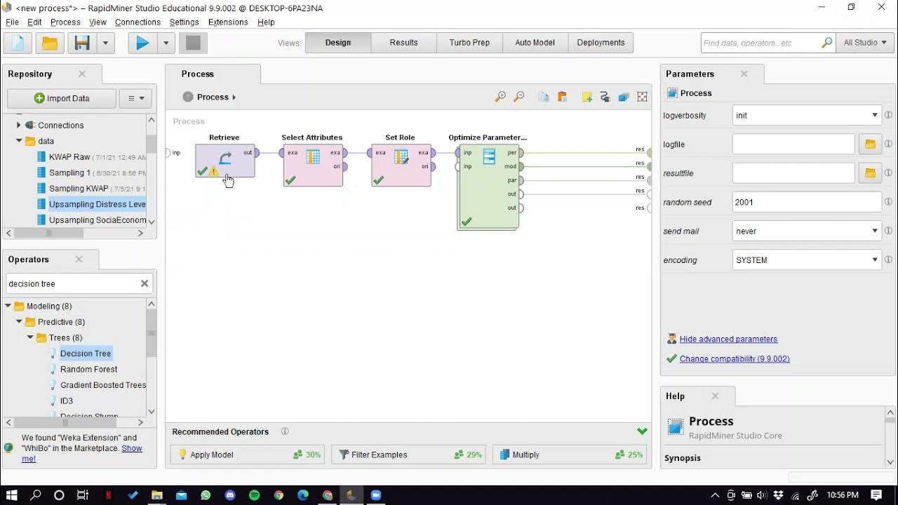 Decision Tree using RapidMiner (Hyperparameter Tuning) - YouTube