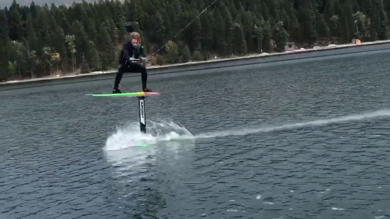 Wake Foiling Whitefish Lake - YouTube