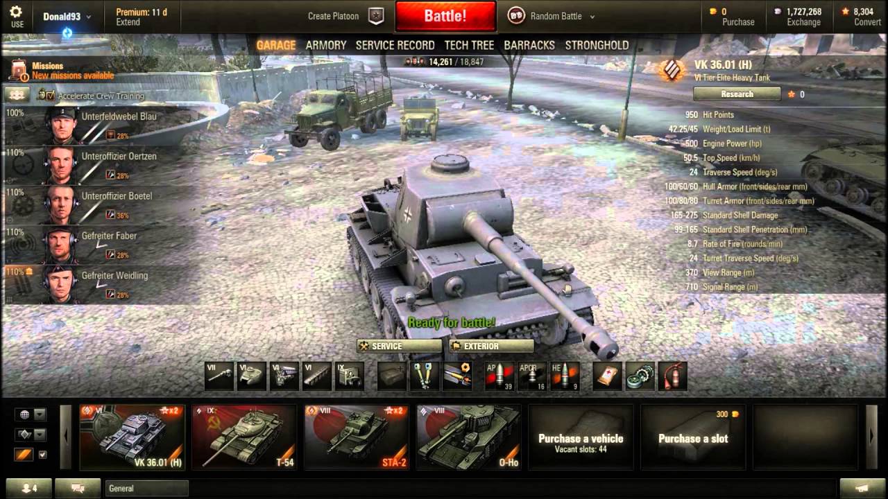 tier 6, vk 36 01 H heavy tank review - YouTube